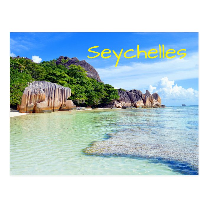 Tropical Island Seychelles Vacation Postcard | Zazzle.com