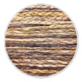 tropical island style beach rustic woven wicker ceramic knob | Zazzle