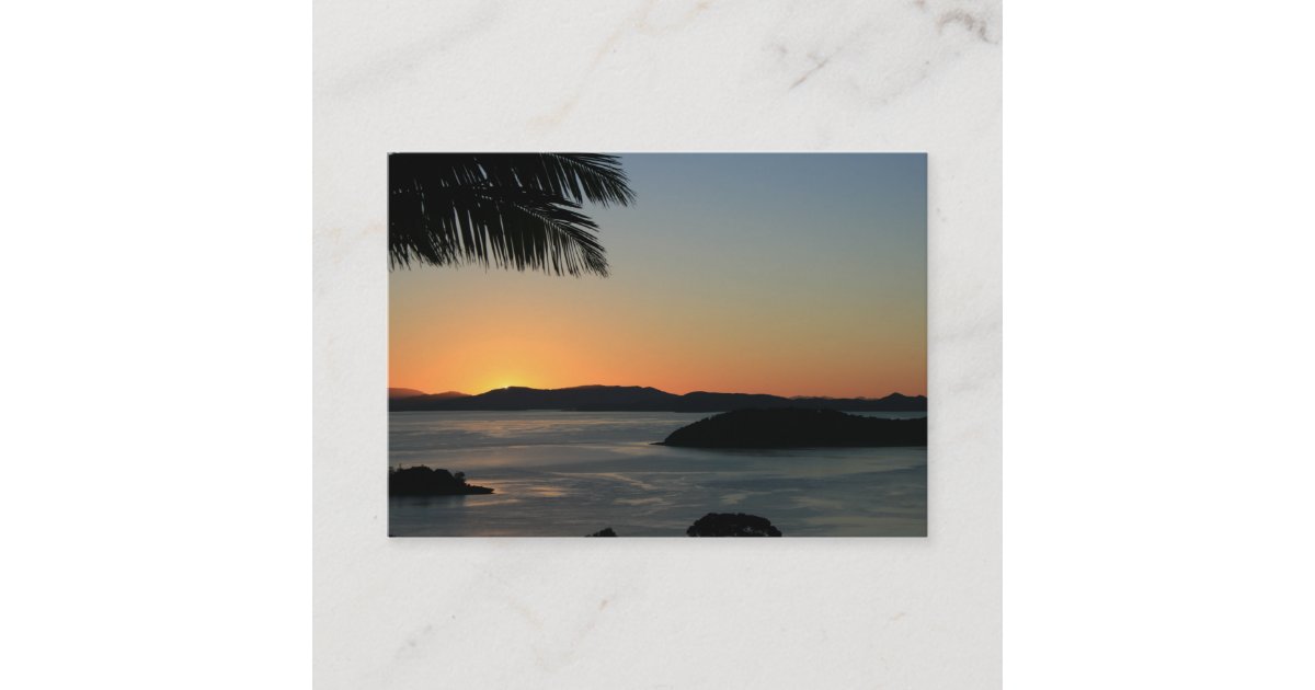 Tropical Island Sunset - Gift Certificate | Zazzle