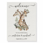Tropical Jungle Animals Wedding Welcome Sign | Zazzle