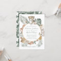 Tropical Jungle Cheetah Palm Wreath Wedding Invitation | Zazzle