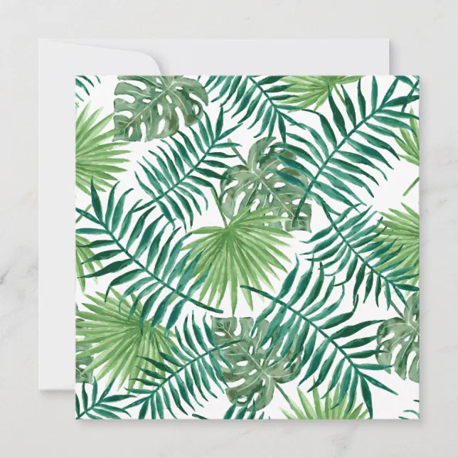 Tropical Jungle Leaves Card | Zazzle