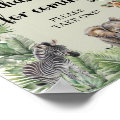 Tropical Jungle Safari Animals thanks for coming Poster | Zazzle