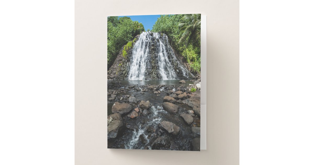 Tropical Kepirohi Waterfall Pocket Folder | Zazzle