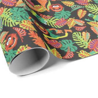Tropical Kermit & Animal Pattern Wrapping Paper | Zazzle