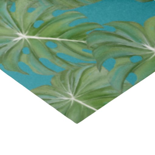 Tropical Leaf Jungle Greenery Beach Decoupage Tissue Paper | Zazzle