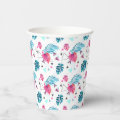 Tropical Leaf Triangle Pattern Paper Cups | Zazzle