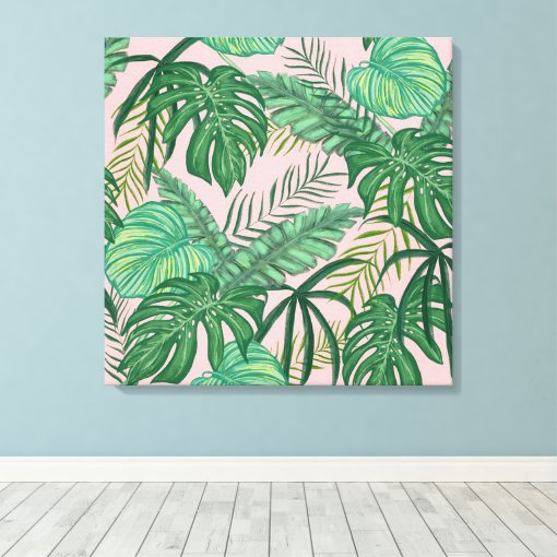 Tropical Leaves Canvas Print | Zazzle