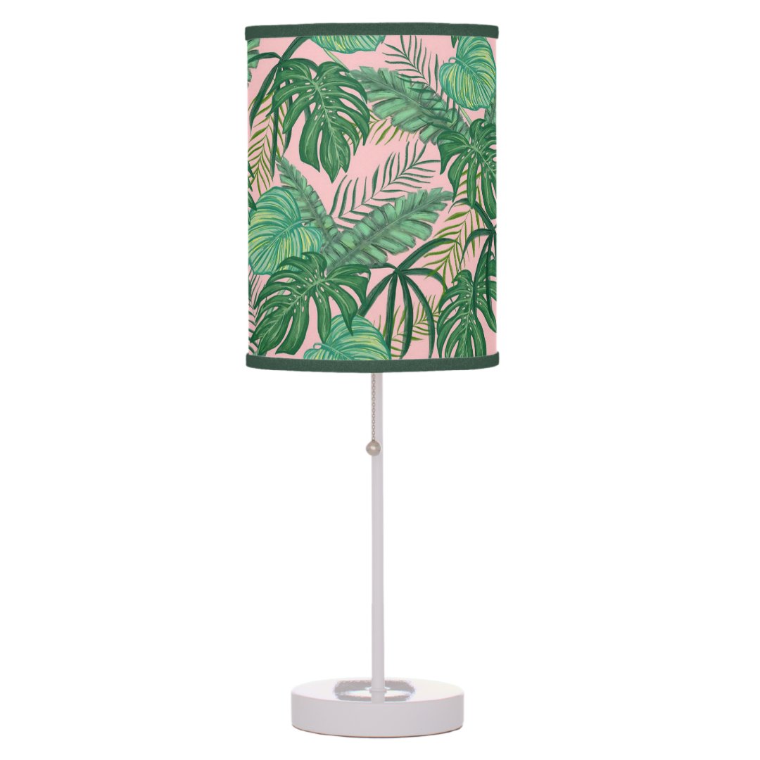 Tropical Leaves Table Lamp | Zazzle