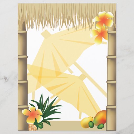 Tropical Luau Party Tiki Hut Event Flyer | Zazzle