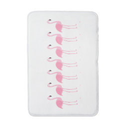 Tropical Marching Pink Flamingos Bath Mat | Zazzle