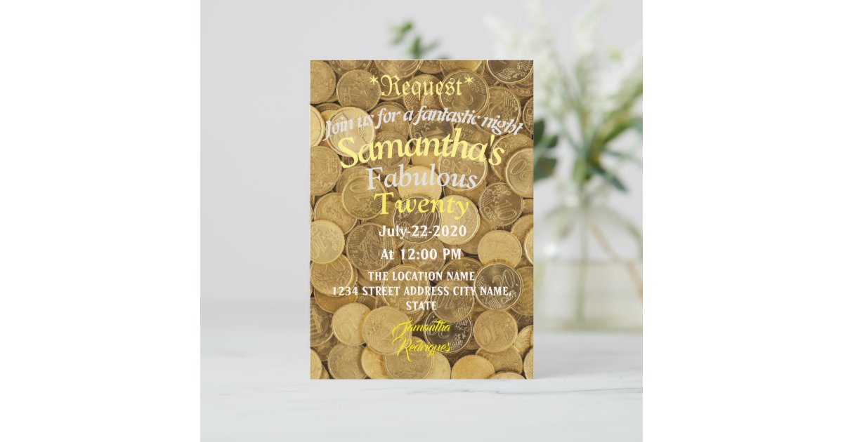 Tropical Money Birthday Invitation | Zazzle