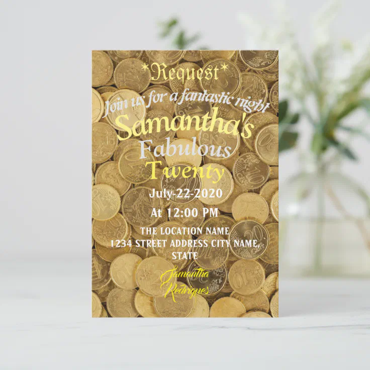 Tropical Money Birthday Invitation | Zazzle