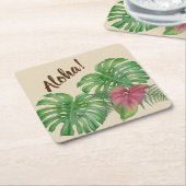 Tropical Monstera & Anthurium Aloha coasters | Zazzle