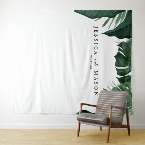 Tropical Monstera Backdrop Photo Booth | Zazzle