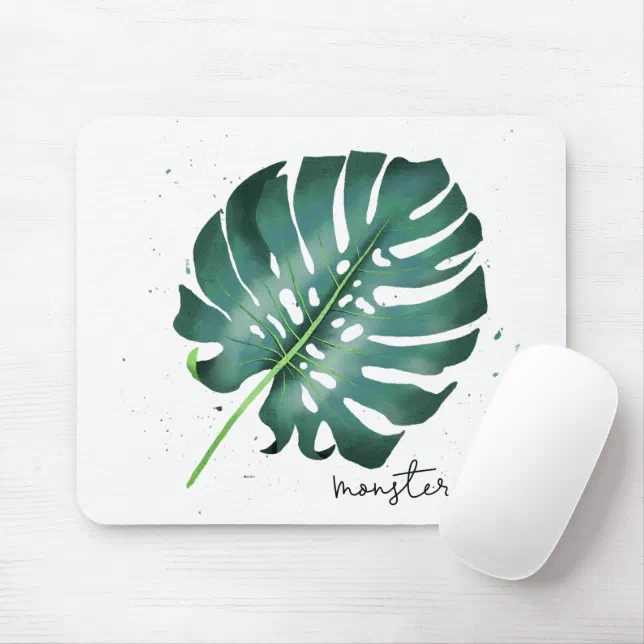 Tropical Monstera Houseplant Mouse Pad | Zazzle