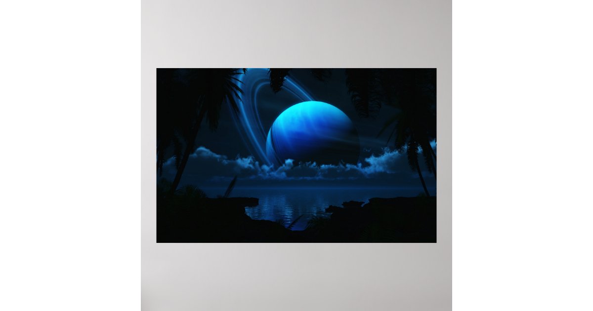 Tropical Moon of Thetis (Borderless) Poster | Zazzle