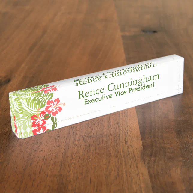 Tropical Nameplate for Your Office | Zazzle