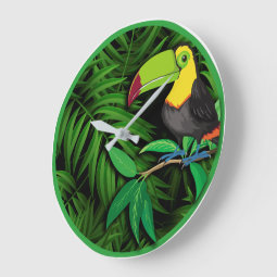 Tropical Nature Theme Wall Decor Clocks | Zazzle