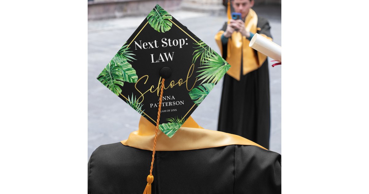 Tropical Next Stop Law School Graduation Cap Topper | Zazzle