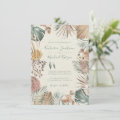 Tropical Oasis Modern Palm leaf Wedding Invitation | Zazzle