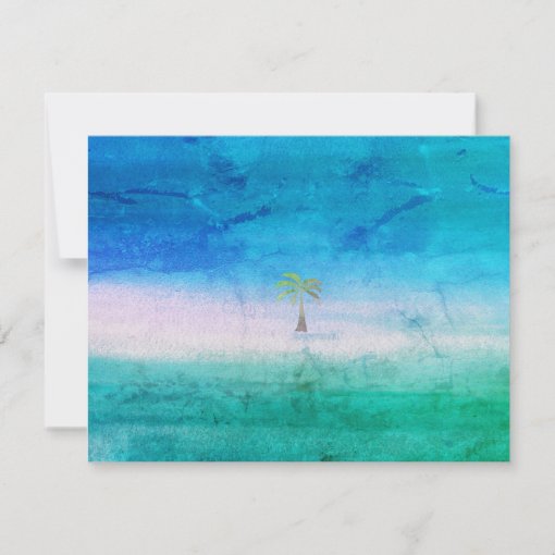 Tropical Ocean Beach Palm Tree Stationery Note Card | Zazzle