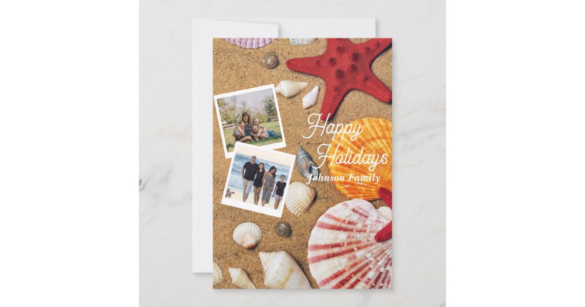 Tropical ocean nautical coastal summer vacation holiday card | Zazzle