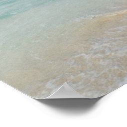 Tropical Ocean Waves and Sandy Beach Poster | Zazzle