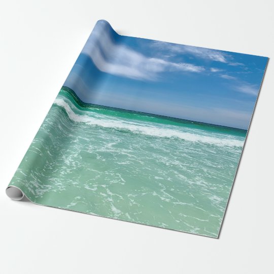 Tropical Ocean Waves Beautiful Beach Wrapping Paper | Zazzle.com