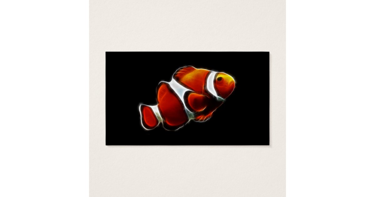 Tropical Orange Clownfish Clown Fish Business Card | Zazzle