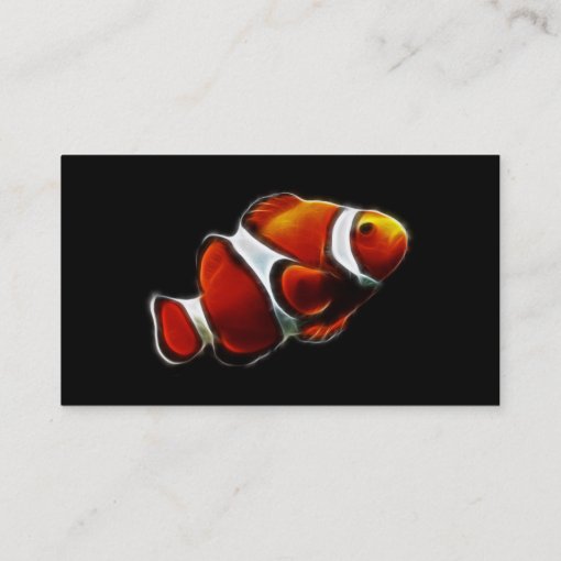 Tropical Orange Clownfish Clown Fish Business Card | Zazzle