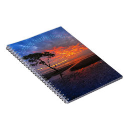 Tropical Orange Sunset Notebook | Zazzle