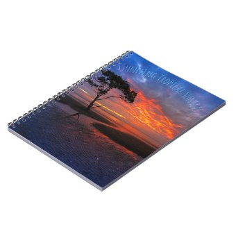 Tropical Orange Sunset Notebook | Zazzle