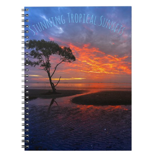 Tropical Orange Sunset Notebook | Zazzle.com