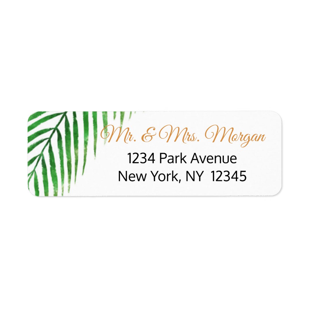 Tropical Palm Label | Zazzle