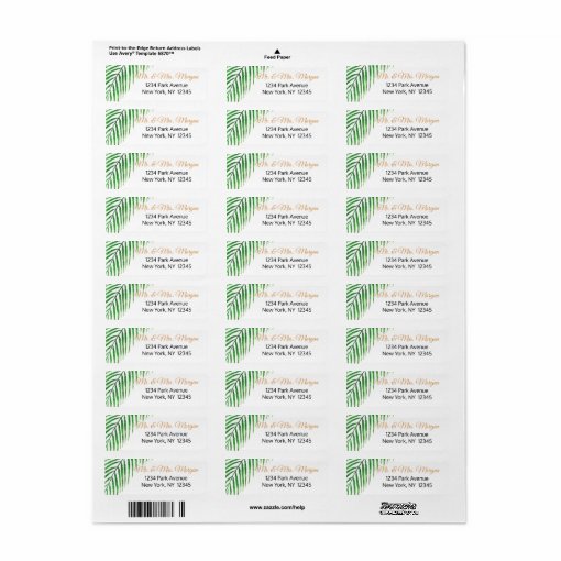 Tropical Palm Label | Zazzle