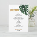 Tropical Palm Leaf Menu Card | Zazzle