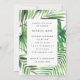 Tropical palm leaf script virtual baby shower save the date | Zazzle