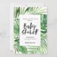 Tropical palm leaf script virtual baby shower save the date | Zazzle