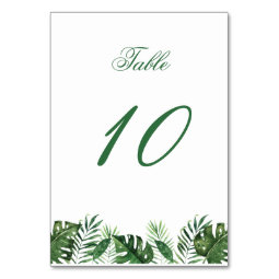 Tropical Palm Leaf Table Numbers | Zazzle
