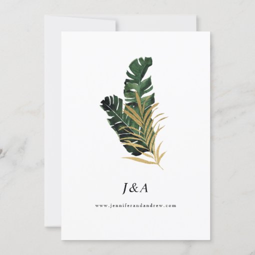 Tropical Palm Leaf Wedding Invitation | Zazzle