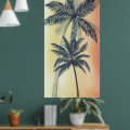 Tropical Palm Leaves Poster | Zazzle