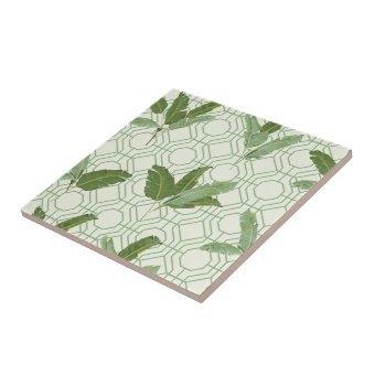 Tropical Palm Leaves Tile | Zazzle
