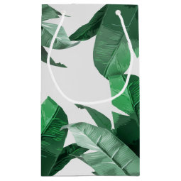 Tropical Palm Print Leaves Gift Bag | Zazzle