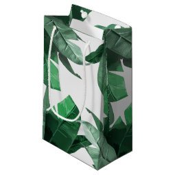 Tropical Palm Print Leaves Gift Bag | Zazzle