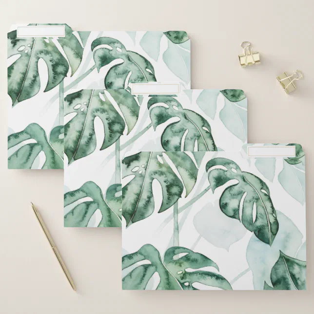 Tropical Palm Split Leaf File Folder | Zazzle