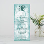 Tropical Palm Tree Beach Wedding Menu | Zazzle