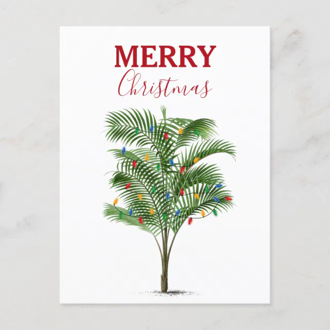 Tropical Palm Tree Christmas Tree Holiday | Zazzle