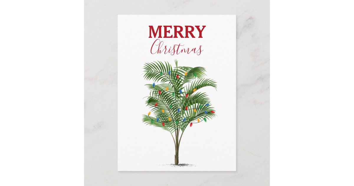 Tropical Palm Tree Christmas Tree Holiday | Zazzle