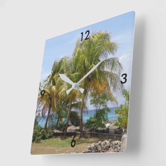 Tropical Palm Tree Clock | Zazzle